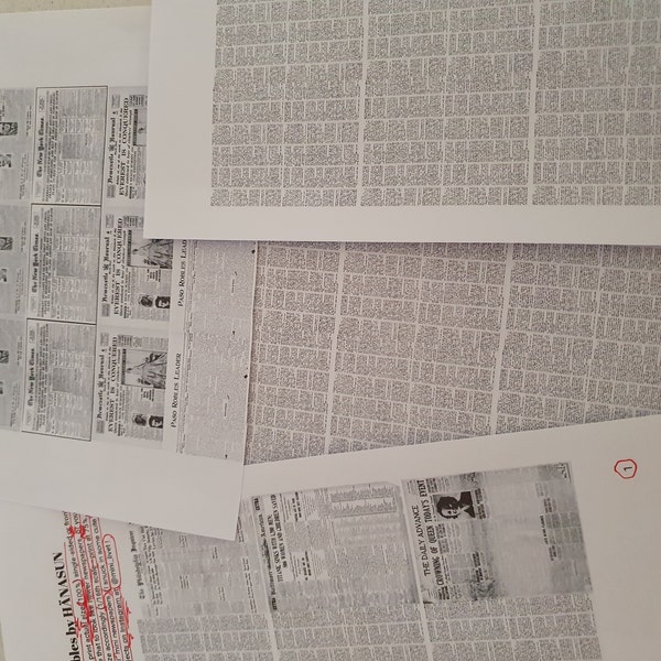 Dollhouse Miniature Newspaper PDF Printable Template 5 Pages in 1:12 ...