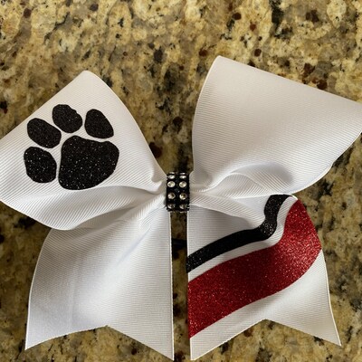 Glimmer Glitter Cheer Bow Key Chain - Etsy