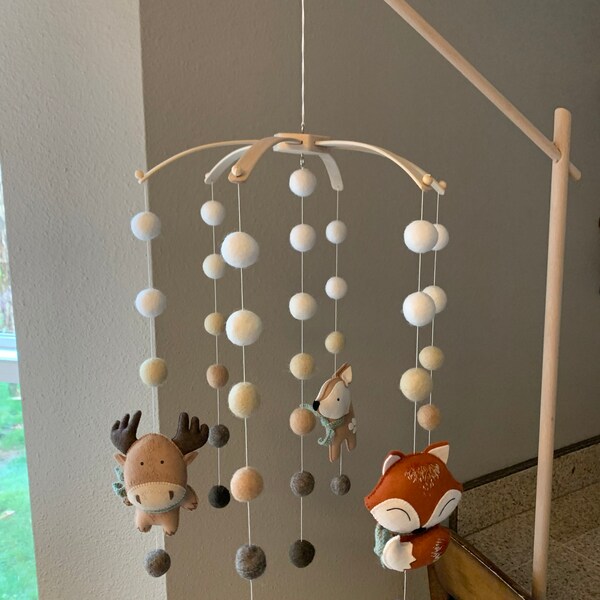 Baby Mobile Hanger Baby Mobile Frame DIY Nursery Crib Mobile 6 Arms ...