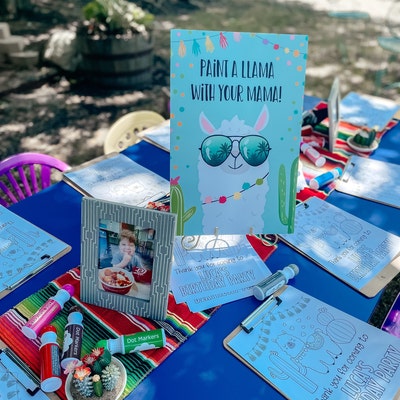 Llama Birthday Coloring Page, Editable Llama Coloring Page Template ...