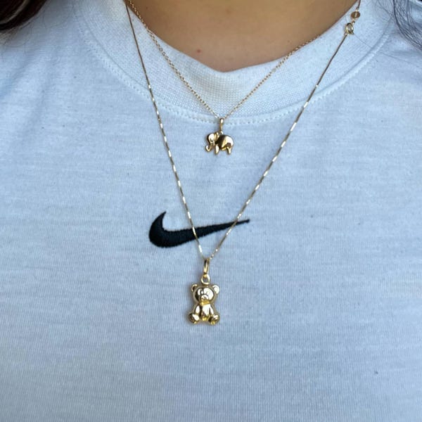 14K Solid Gold Fish Necklace, 14K Gold Fish Pendant, Fish Necklace ...