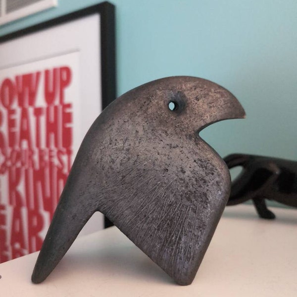 Ceramic Sculpture "raven", a Figure of a Raven, a Collection of Crows ...