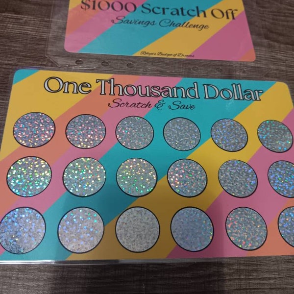 One Thousand Dollar Scratch off Savings Challenge - Etsy