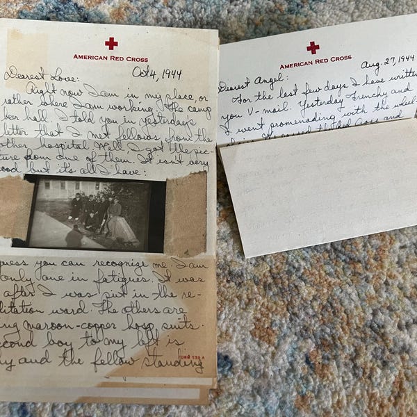 WW2 Love Letters and Handwritten Documents. Stamped Envelopes. American ...