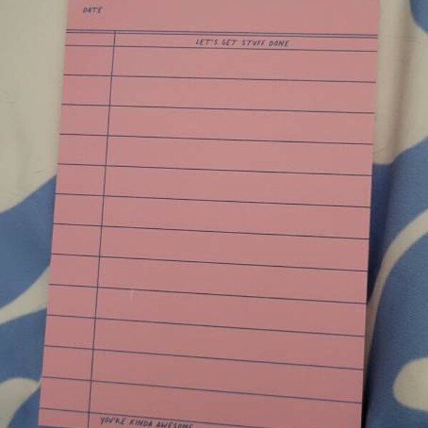 Small Library Card Notepad | 4x6 Notepad | Book Notepad | Aesthetic ...