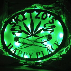 Personalized Cannabis Neon Sign, 420 Weed Sign, Grow Room Custom Sign ...