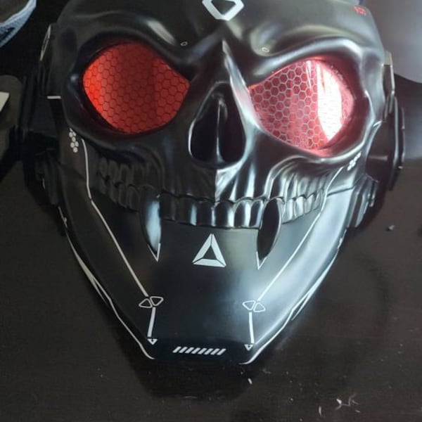 Cyberpunk Motorcycle Helmet Custom | Cyberpunk Mask | Cyberskull | DOT ...