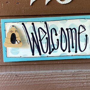 Mini Welcome Sign blue - Etsy