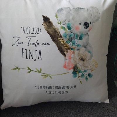 Kissen zur Einschulung Personalisiert mit Namen Schulkind 2023 HASE & REGENBOGEN - Etsy.de