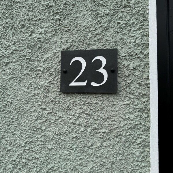 Engraved Emerald Green Ceramic Wall Tile Address Sign Irish Handmade ...