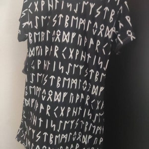 Raven Skull With Runes Jersey Tee, Pagan T-shirt, Gothic Pagan, Nordic ...