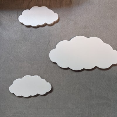 Cloud Cut Out, Wooden Clouds, Wood Cut Outs, Nursery Decor, Kids Room ...