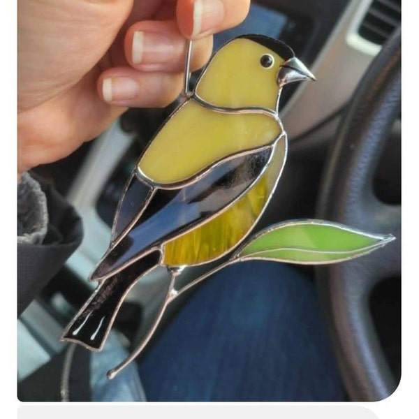 Goldfinch Stained Glass Window Hangings Best Friend Christmas Gift ...