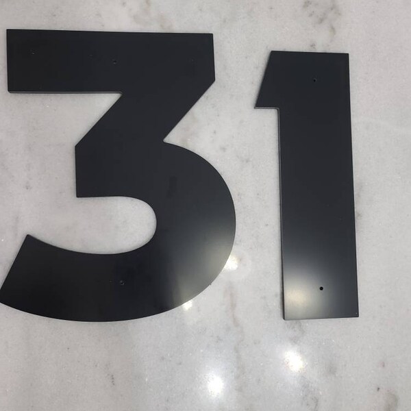 Large Black Floating House Numbers for Modern Address Sign, Big BOLD ...