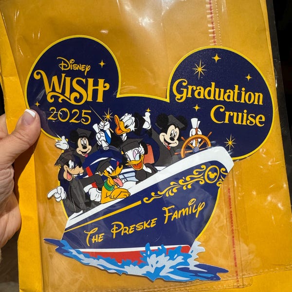 Personalized Disney Graduation Cruise Magnet, Mickey & Friends Disney ...
