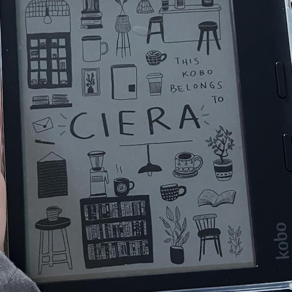 Coffee & Book Club Boox Palma Cover, Screensaver, Lockscreen — Coffee ...