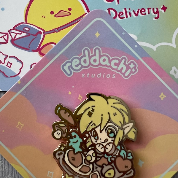 LOZ Enamel Pins | Link With Heart Piece, Link Drinking Lon Lon Milk ...