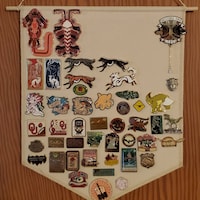 Premium Large Pin Display, Pin Badge Display, Canvas Pennant, Enamel ...