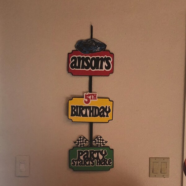 Road Sign. Race Car Birthday. - Etsy
