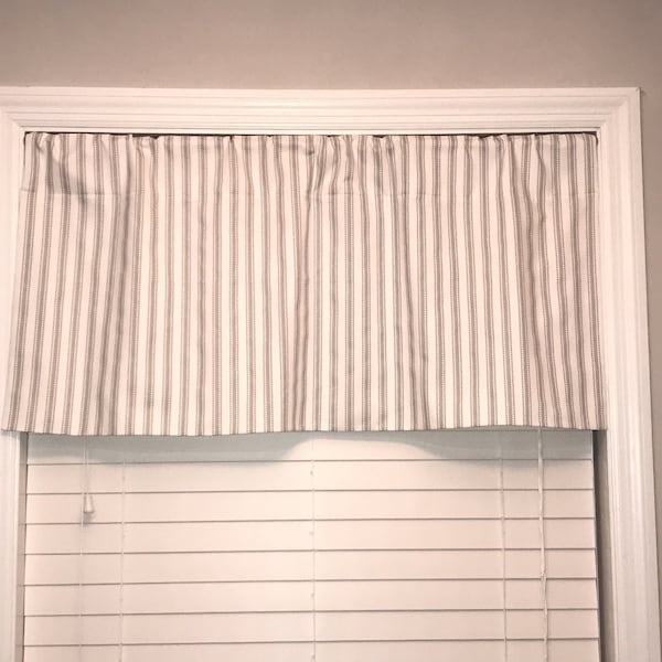 Ticking Valance - Farmhouse Curtain - Etsy