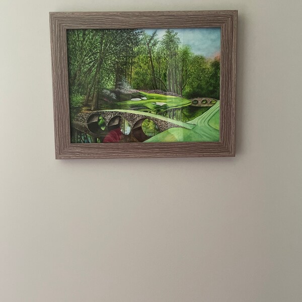 The Masters Tournament Golf Course Map, Watercolor, Giclee Print - Etsy