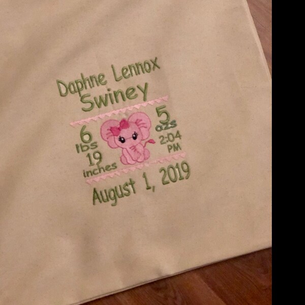 Birth Announcement Embroidery Design - Birth Template Machine ...