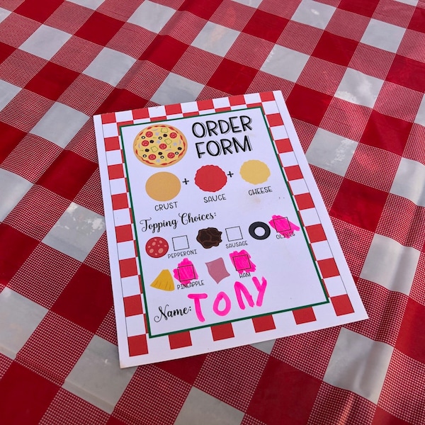 Pizza Party Order Form Template - Order Form Printable, Order Form ...