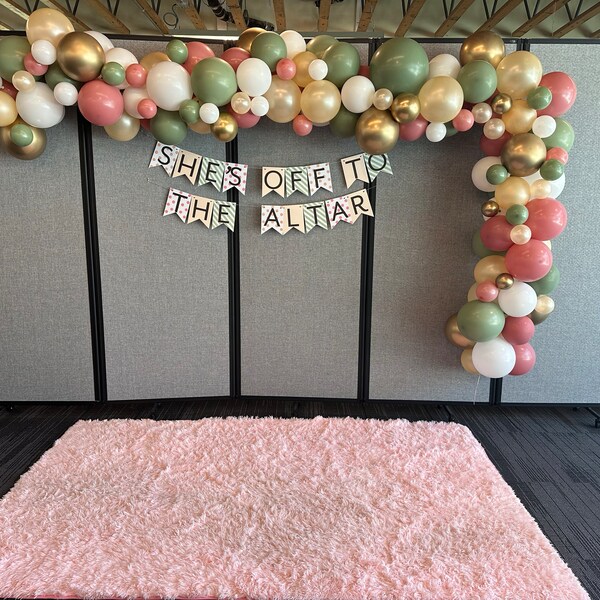 Dusty Rose Pink, Blush, Sage Green & Gold Balloon Garland Arch Kit W/hooks. Rustic Boho Bridal ...