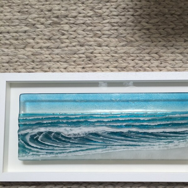 Landscape Wave Frame 45x25cm(18x10") Sun, Seaside Picture, Beach Sky ...