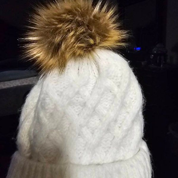 Faux Fur Pom Pom || Super Luxury FLAME Pompom ||handmade Vegan Pompoms ...