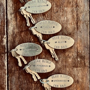 Vintage Numbered Round Brass Tool Tag With Chain ONE Vintage | Etsy