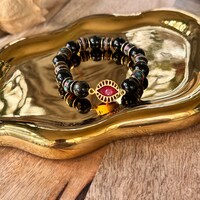 Gold Pinched Drop Paddle Beads, Mykonos Greek Beads, Organic Metal ...