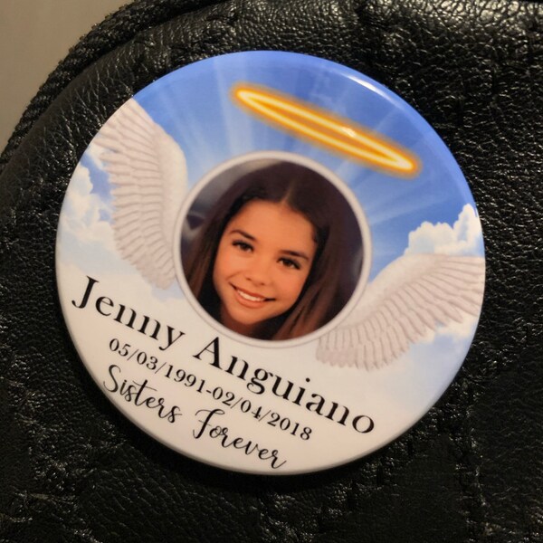 Memorial Button Pin, Memory Pin, Custom Photo Memorial Button Pins, Pin ...