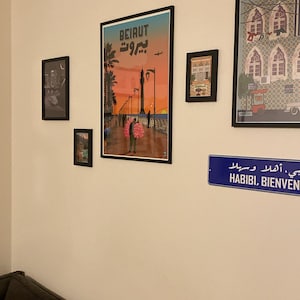 Habibi Welcome Vintage Street Sign Aluminium Sign Ahla W Sahla Lebanese ...