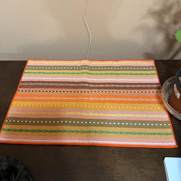 Placemats Set of 4 Colorful Art Woven Placemat Plate Mat Kitchen ...