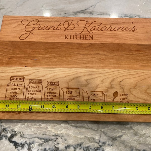 Personalized Cutting Board - Kitchen Measurement Chart, Kitchen ...