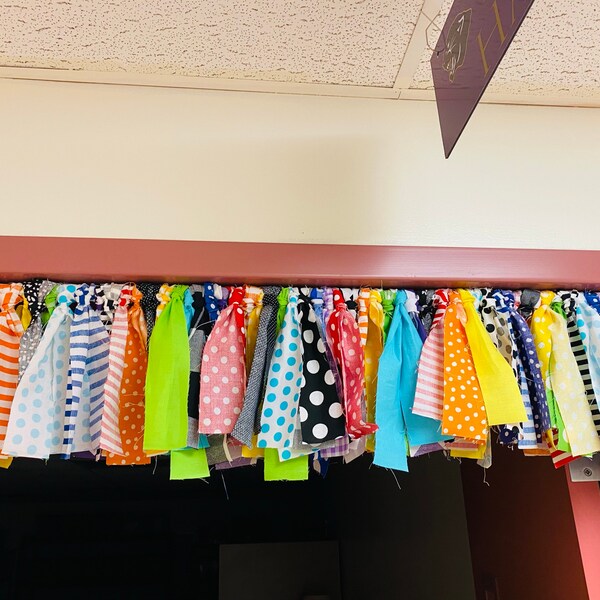 Fabric Banner- Primary Colors in Polka Dots, Birthday ,photo Prop, Baby ...