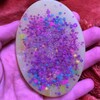 Rainbow Picking Pad Fidget Pick Palette Toy Neon Crystal Pebble Glitter ...