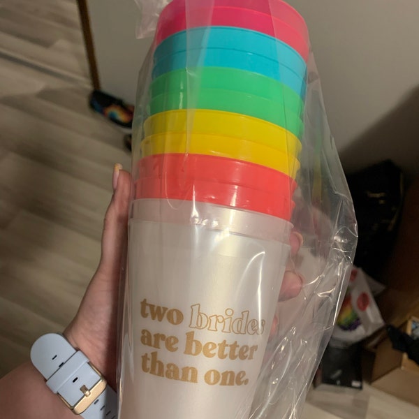 LGBTQ Bachelorette Party Cups | 12 Pack, 16 Oz | Reusable Frost Flex ...