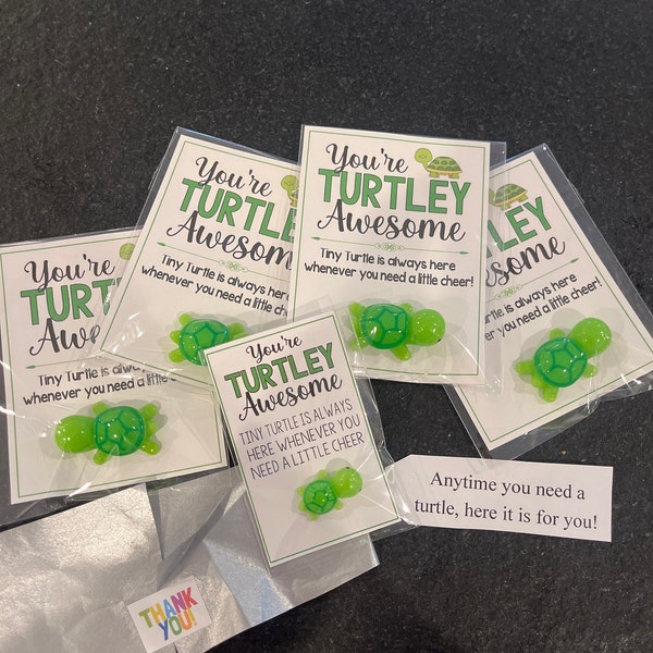You're TURTLEY AWESOME - Tiny Turtle Good Luck Charm, Lucky Charm ...