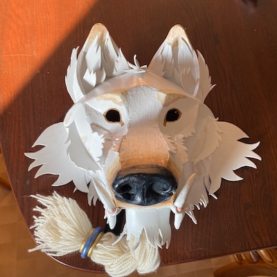 Wolf Therian Mask Kit Ready to Glue Foam and Digital Pattern Included ...