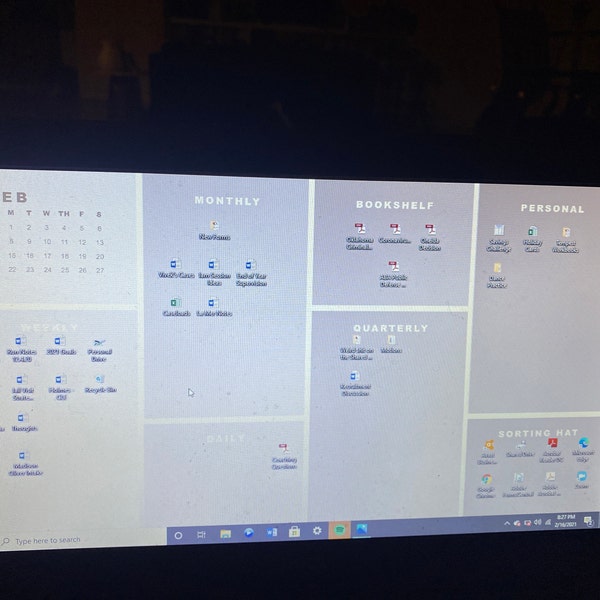 Purple Desktop Wallpaper Organizer - Etsy