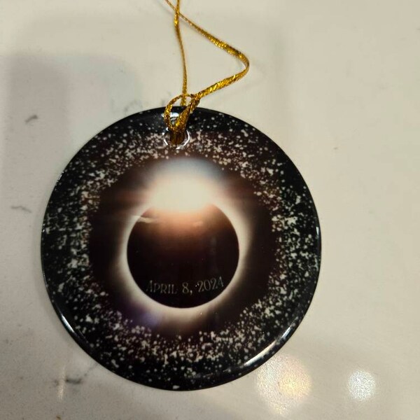 Solar Eclipse Ornament, Personalized Keepsake, Lunar Eclipse Gift for ...