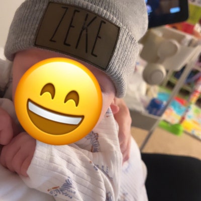 Custom Baby Beanie Gender-neutral Baby Hat With Name on Patch Toddler ...