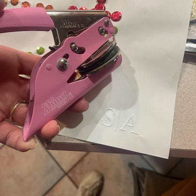 Personalized Monogram Embosser Double Letter Logo Custom DIY Stationery ...