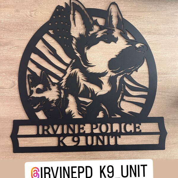 Custom K9 Police Dog Sign, Custom K9 Sign, Custom Metal Art ...