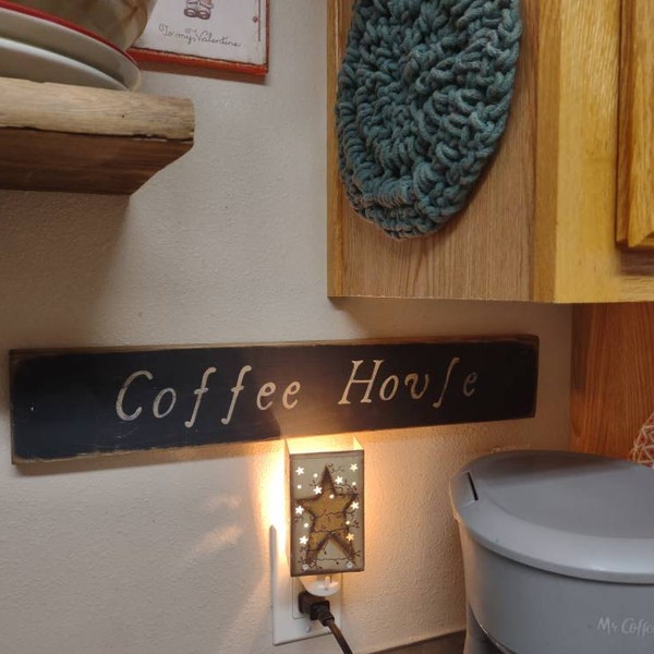 Primitive Colonial Coffee House Sign - Etsy