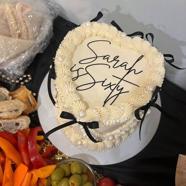 Twenty Fine Cake Topper Charm, Personalised Cake Name Charm, Custom ...