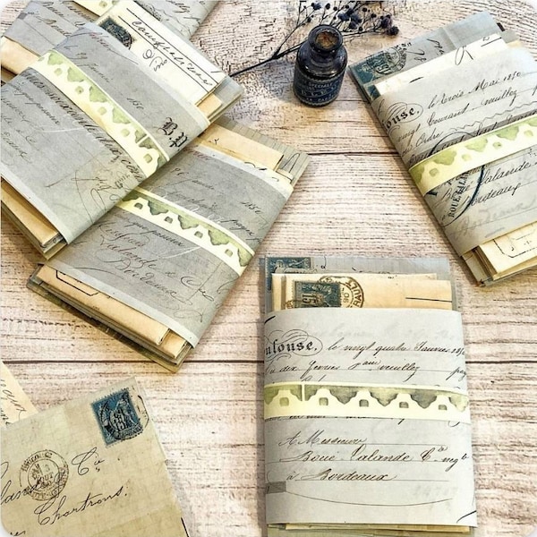 Antique French Handwritten Papers, 1880s to Early 1900s, Authentic ...