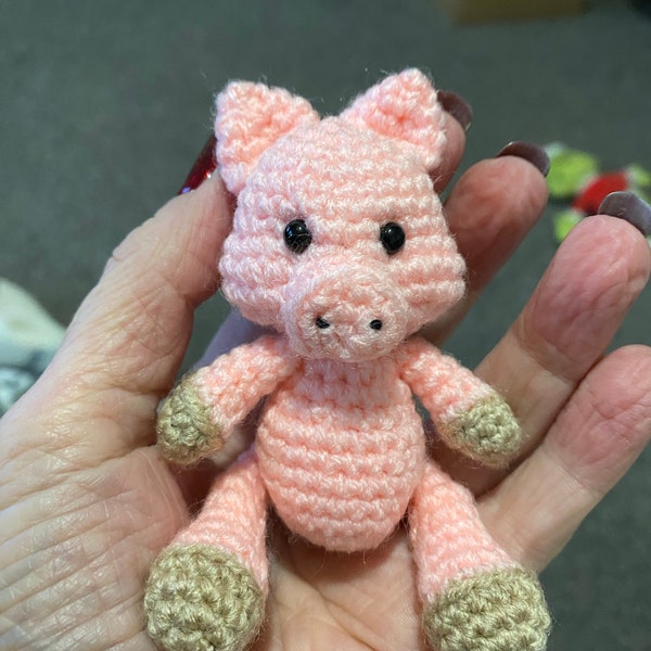 Small Crochet Pig Pattern PDF Amigurumi Toy - Etsy